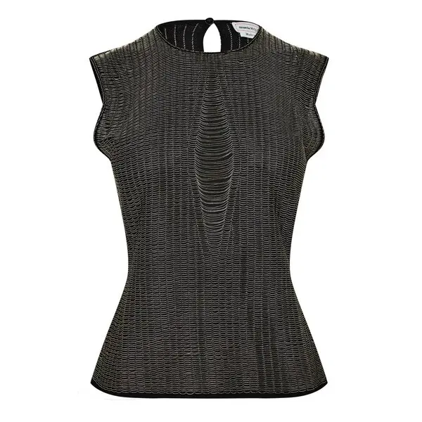 Alexander McQueen Short-sleeve Crew Neck Knit Top