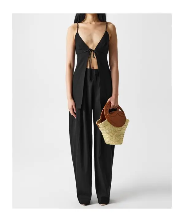 ST. AGNI Lace-up Detail Camisole