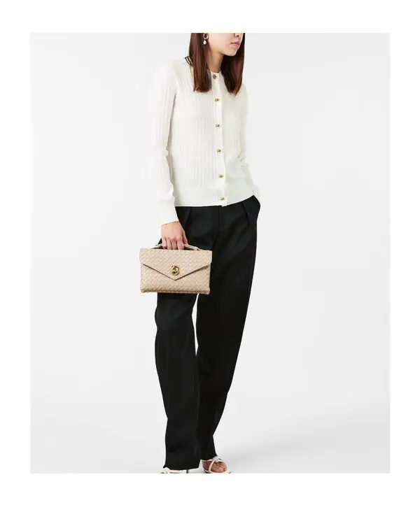 Bottega Veneta Wool Cardigan With Golden Buttons
