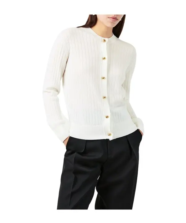 Bottega Veneta Wool Cardigan With Golden Buttons