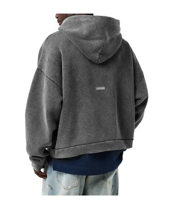 Acne Studios Charcoal Cropped Hoodie