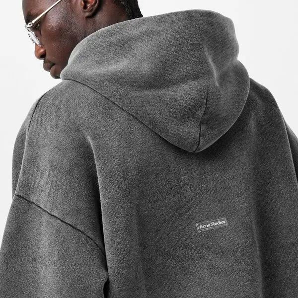 Acne Studios Charcoal Cropped Hoodie