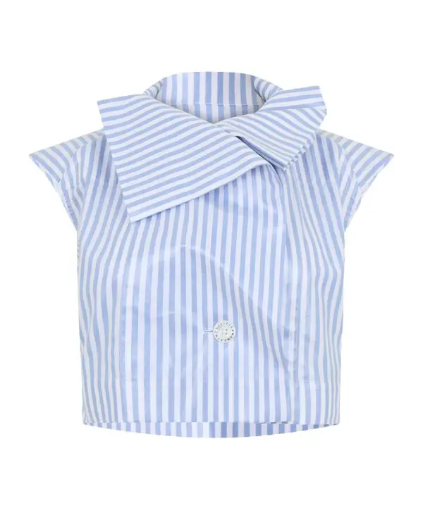 VIVIENNE WESTWOOD Sleeveless Cropped Shirt - Blue
