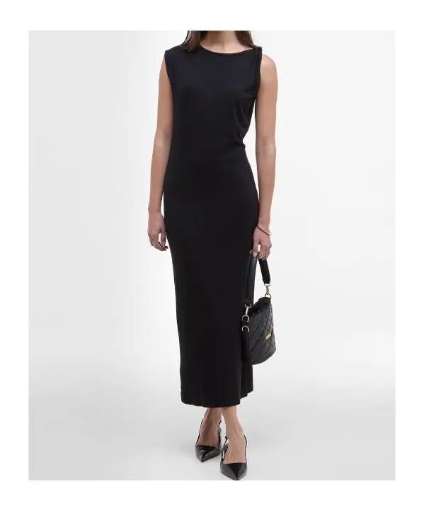 Barbour Sleeveless Round Neck Maxi Dress - Black