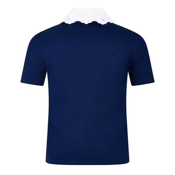Valentino Garavani Fine Ribbed Short-sleeve Polo Shirt