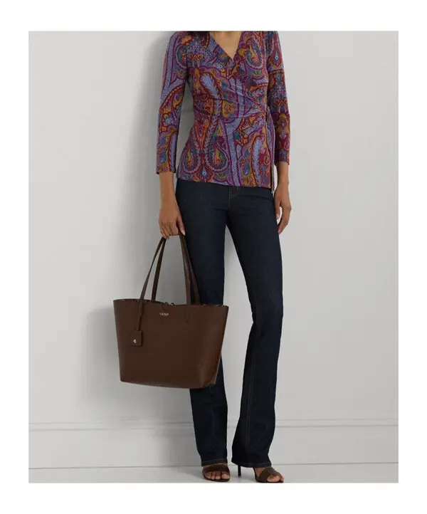 Ralph Lauren Jainab Paisley Print Wrap Top