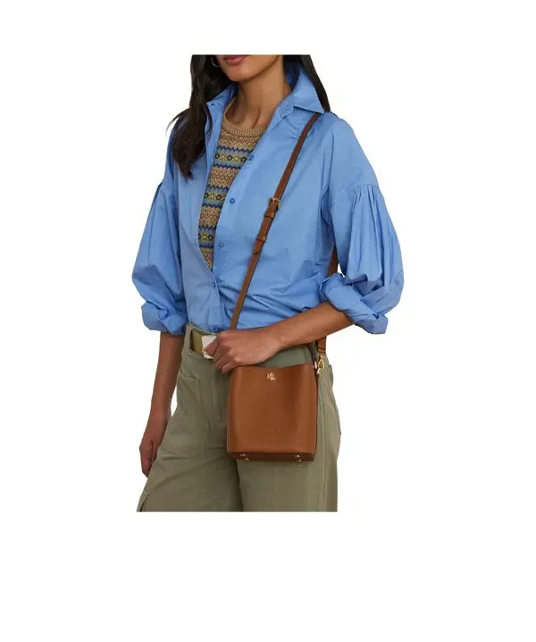 Ralph Lauren Leather Mini Bucket Handbag - Brown