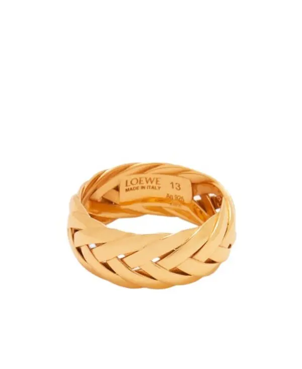 Loewe Braided Ring In Sterling Silver