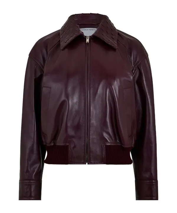 Bottega Veneta Leather Cropped Jacket