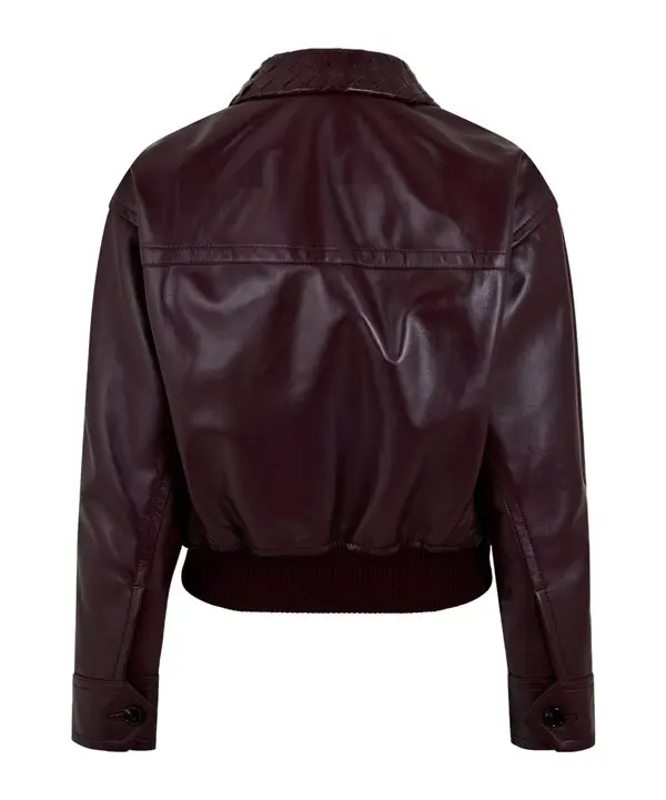 Bottega Veneta Leather Cropped Jacket