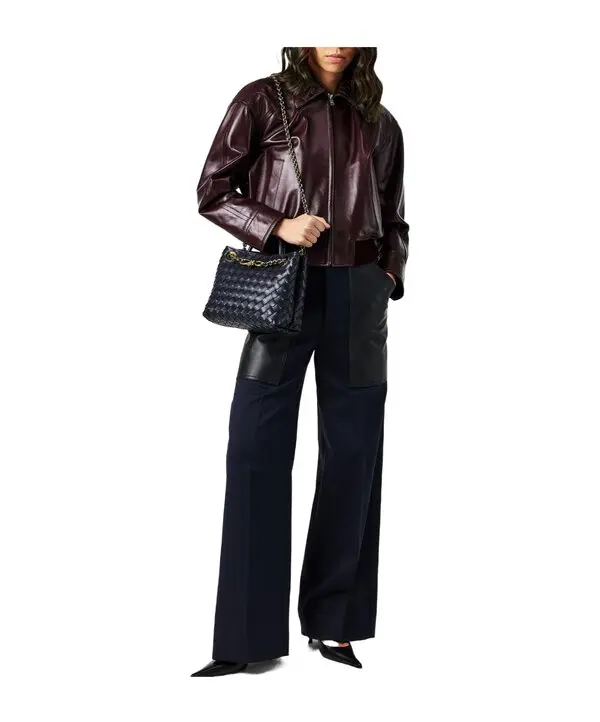 Bottega Veneta Leather Cropped Jacket