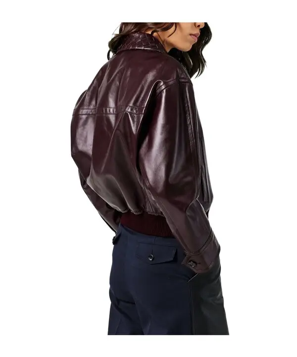 Bottega Veneta Leather Cropped Jacket