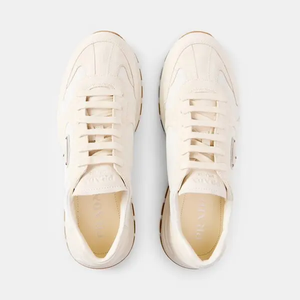 Prada Suede And Nylon Low-top Sneakers