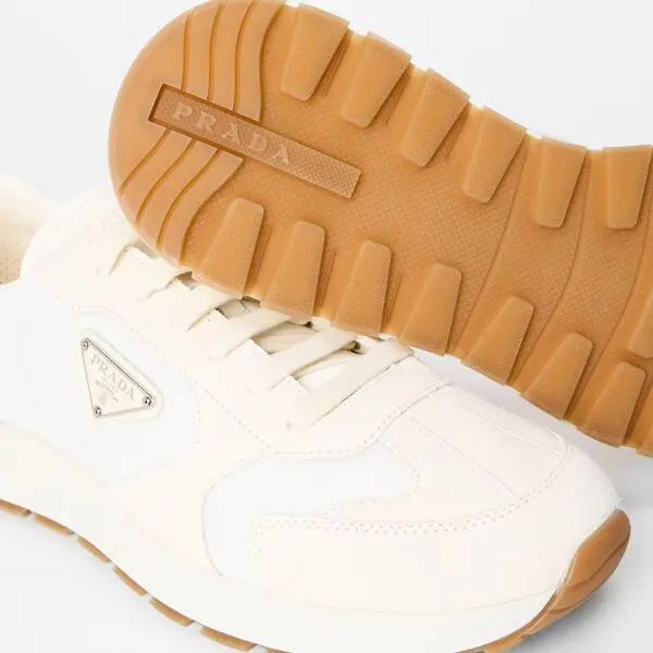Prada Suede And Nylon Low-top Sneakers