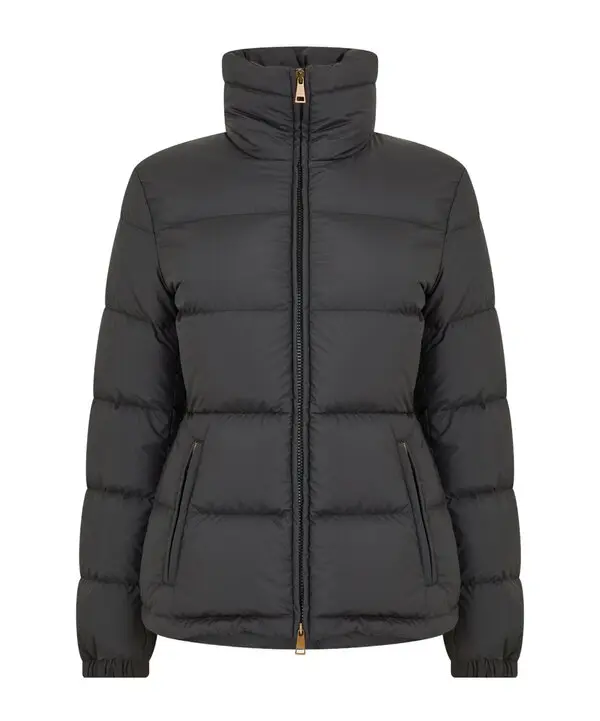 Moncler Quilted Down Jacket With Stand Collar