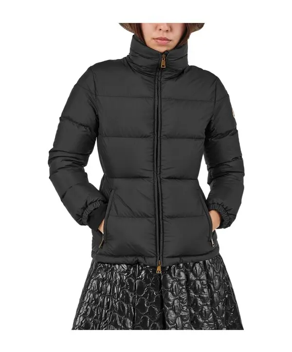 Moncler Quilted Down Jacket With Stand Collar