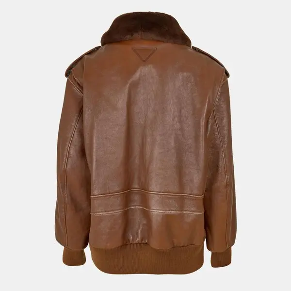 Prada Casual And Versatile Leather Jacket
