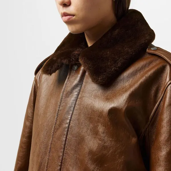 Prada Casual And Versatile Leather Jacket