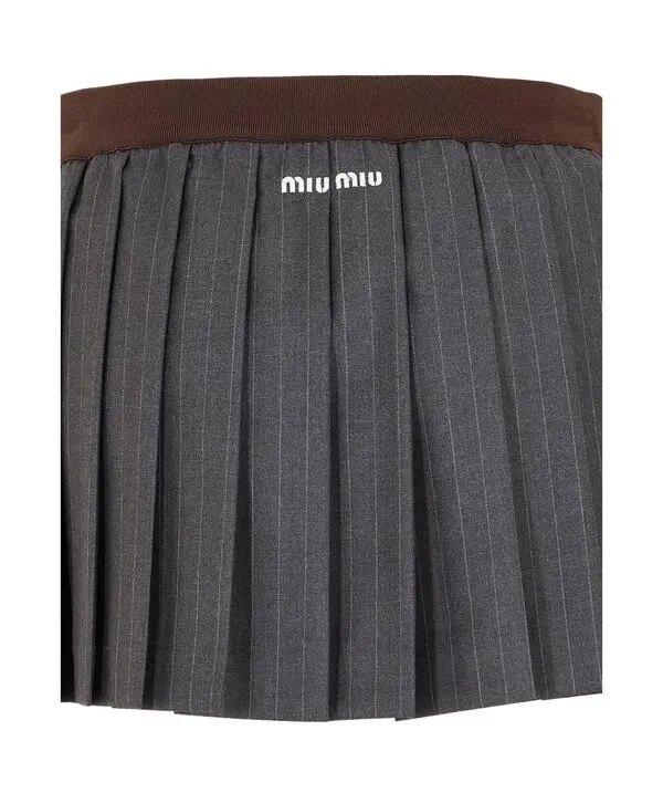 Miu Miu Simple And Versatile Ruched Skirt