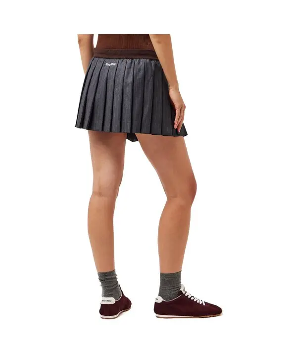 Miu Miu Simple And Versatile Ruched Skirt