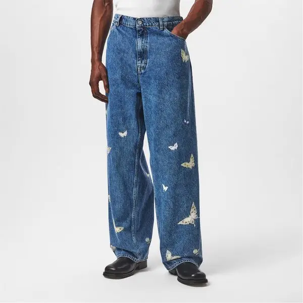 Our Legacy Straight-leg Printed Jeans