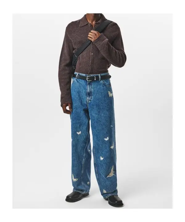 Our Legacy Straight-leg Printed Jeans