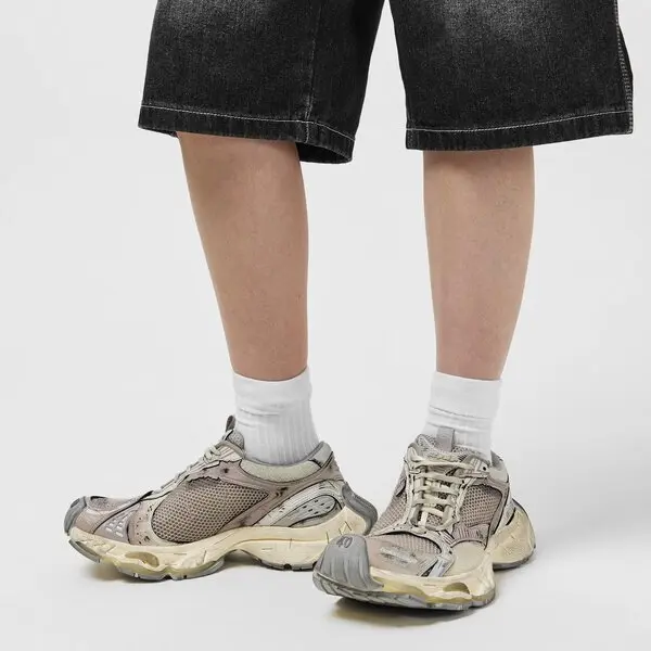 Balenciaga Stapler Sneaker - Nude