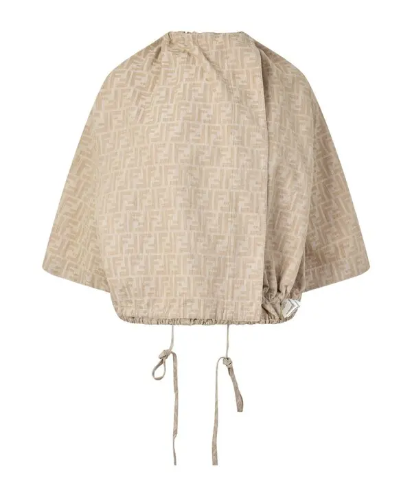 Fendi Ff Jacquard Cape Top