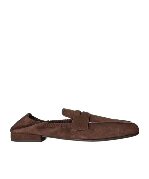 Prada Ruched Loafers - Brown