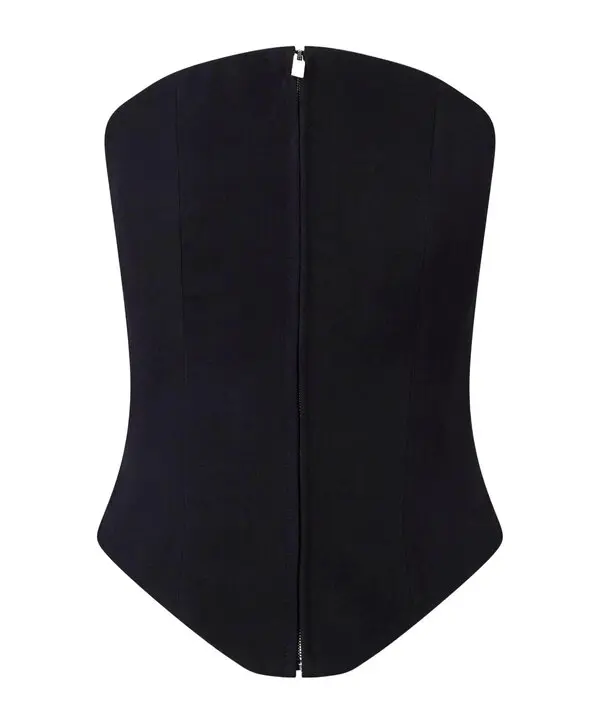 Alexander McQueen Strapless Corset Top - Black