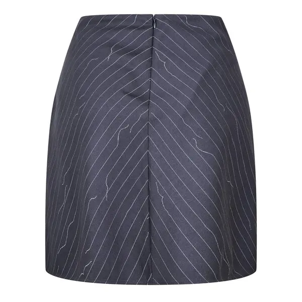 Off-White Striped Midi Skirt