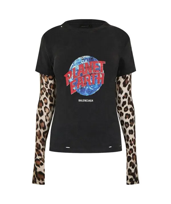 Balenciaga Printed Long Sleeve T-shirt