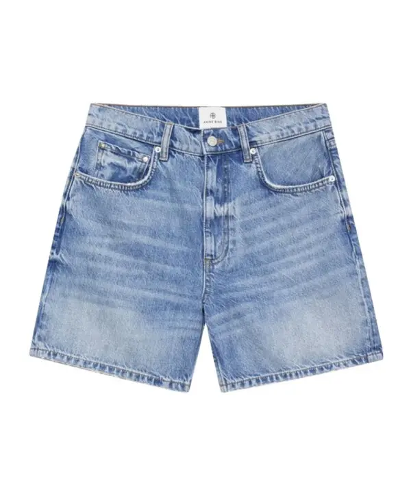 ANINE BING Denim Shorts With Belt Loops