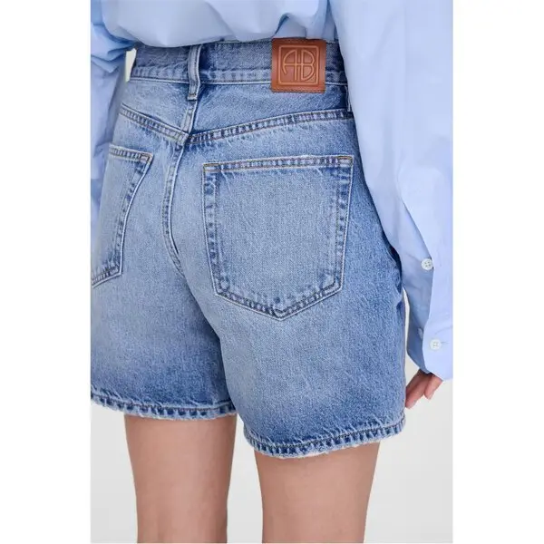 ANINE BING Denim Shorts With Belt Loops