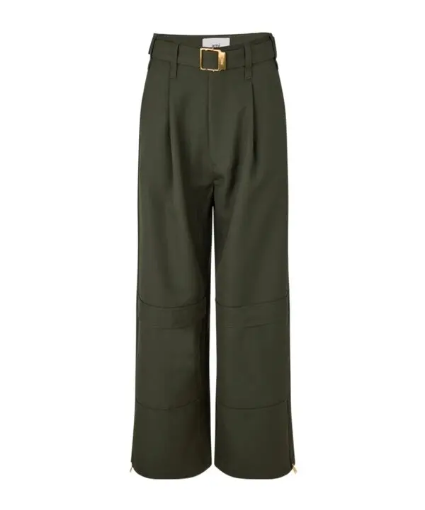 AMI Paris Wide Leg Tailored Trousers