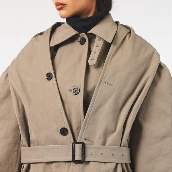 Balenciaga Hooded Trench Coat