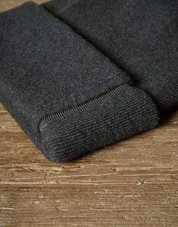 Brunello Cucinelli Knitted Beanie With Monili Trim