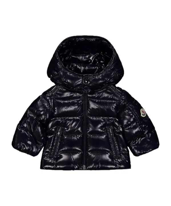 Moncler Logo Patch Hooded Down Jacket