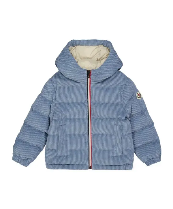 Moncler Quilted Down Jacket With Logo Patch