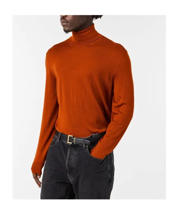 Saint Laurent Solid Color Casual Knit Sweater