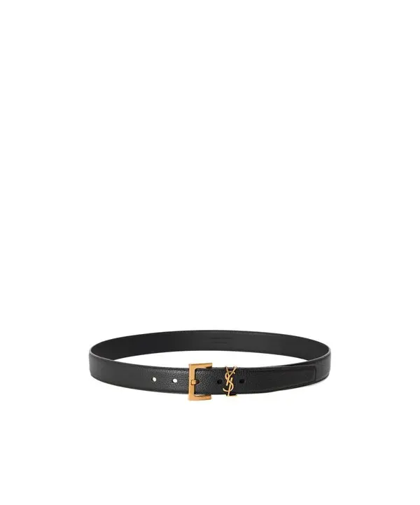 Saint Laurent Monogram Belt - Black