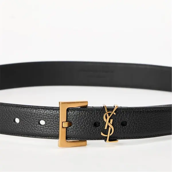 Saint Laurent Monogram Belt - Black