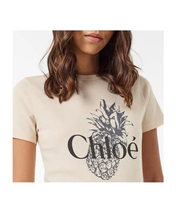 Chloé Pineapple Print Short-sleeve T-shirt