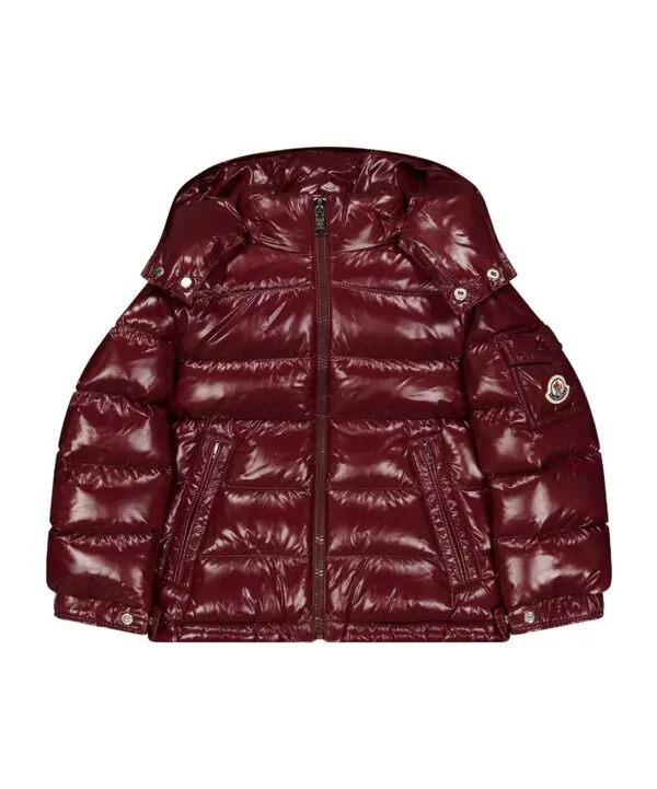 Moncler Logo Patch Hooded Down Jacket