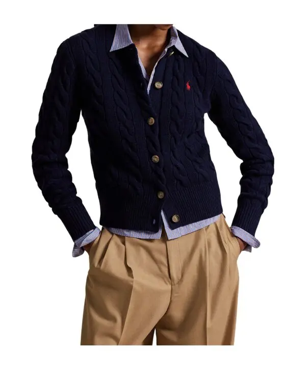 Polo Ralph Lauren Navy Cable Knit Cardigan