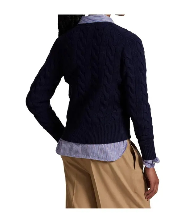 Polo Ralph Lauren Navy Cable Knit Cardigan