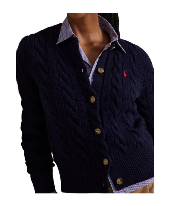 Polo Ralph Lauren Navy Cable Knit Cardigan
