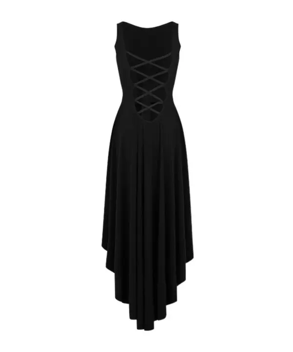 Norma Kamali Sleeveless Asymmetrical High-low Dress With Open Back And Cut-out Details