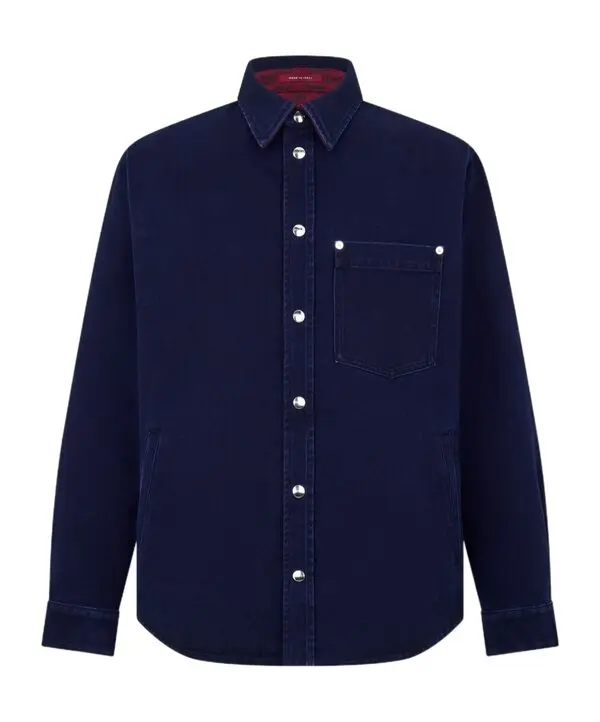 Gucci Long Sleeve Reversible Denim Shirt - Black