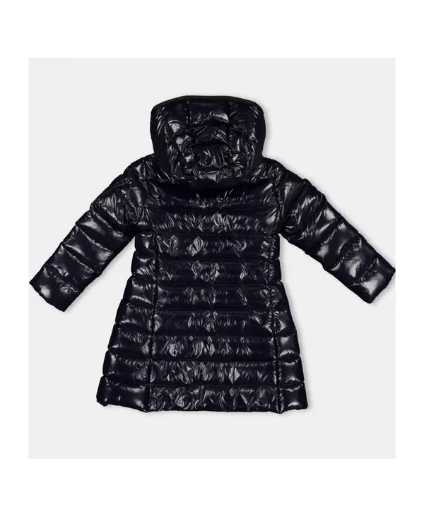 Moncler Long Down Jacket With Hood And Logo